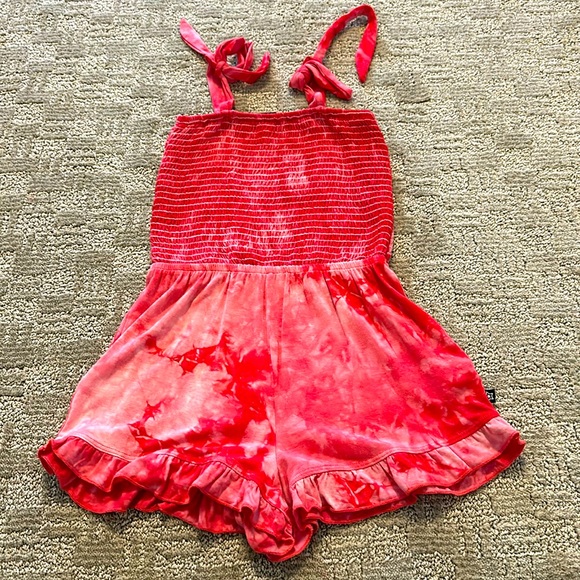 One Pieces | Red Scrunch Pixielane Romper 91 | Poshmark